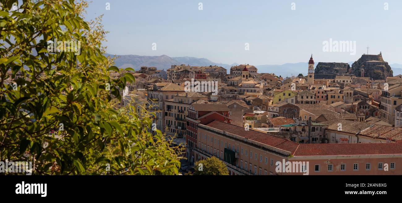 Cityscape Corfu island, Greece. Panoramic view, skyline Stock Photo - Alamy