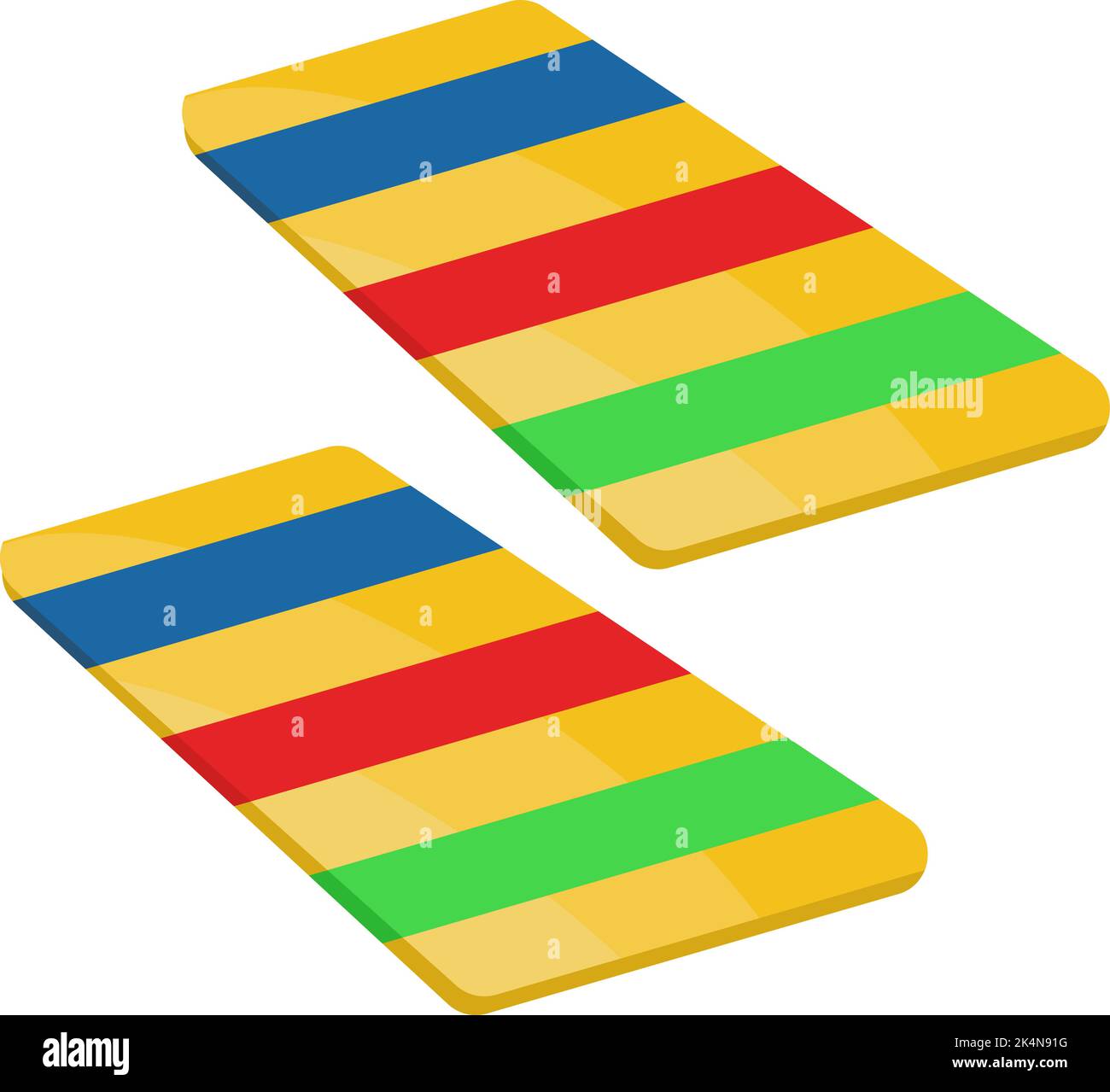 Beach mat, illustration, vector on a white background Stock Vector ...