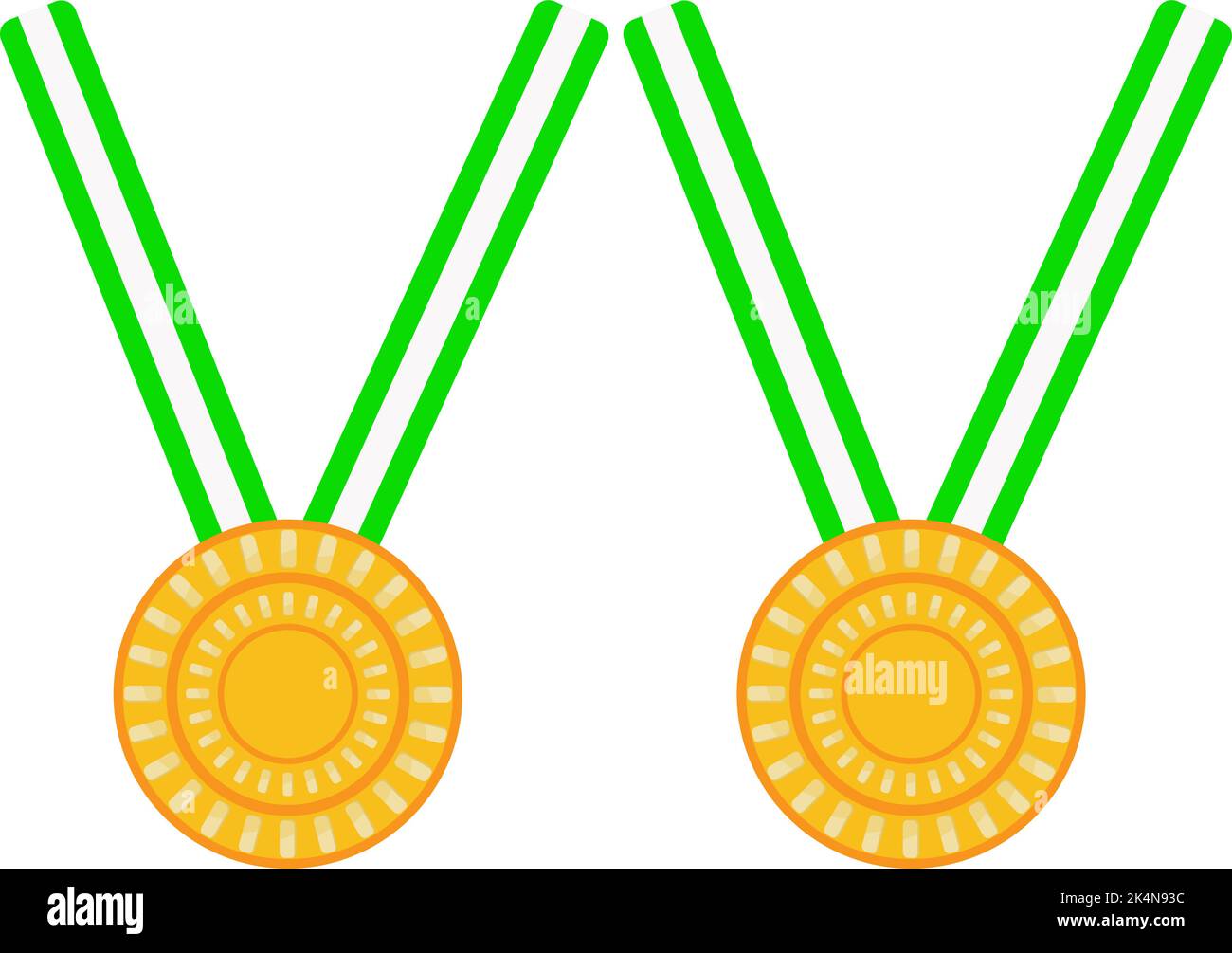Two golden medals, illustration, vector on a white background Stock Vector Image & Art - Alamy
