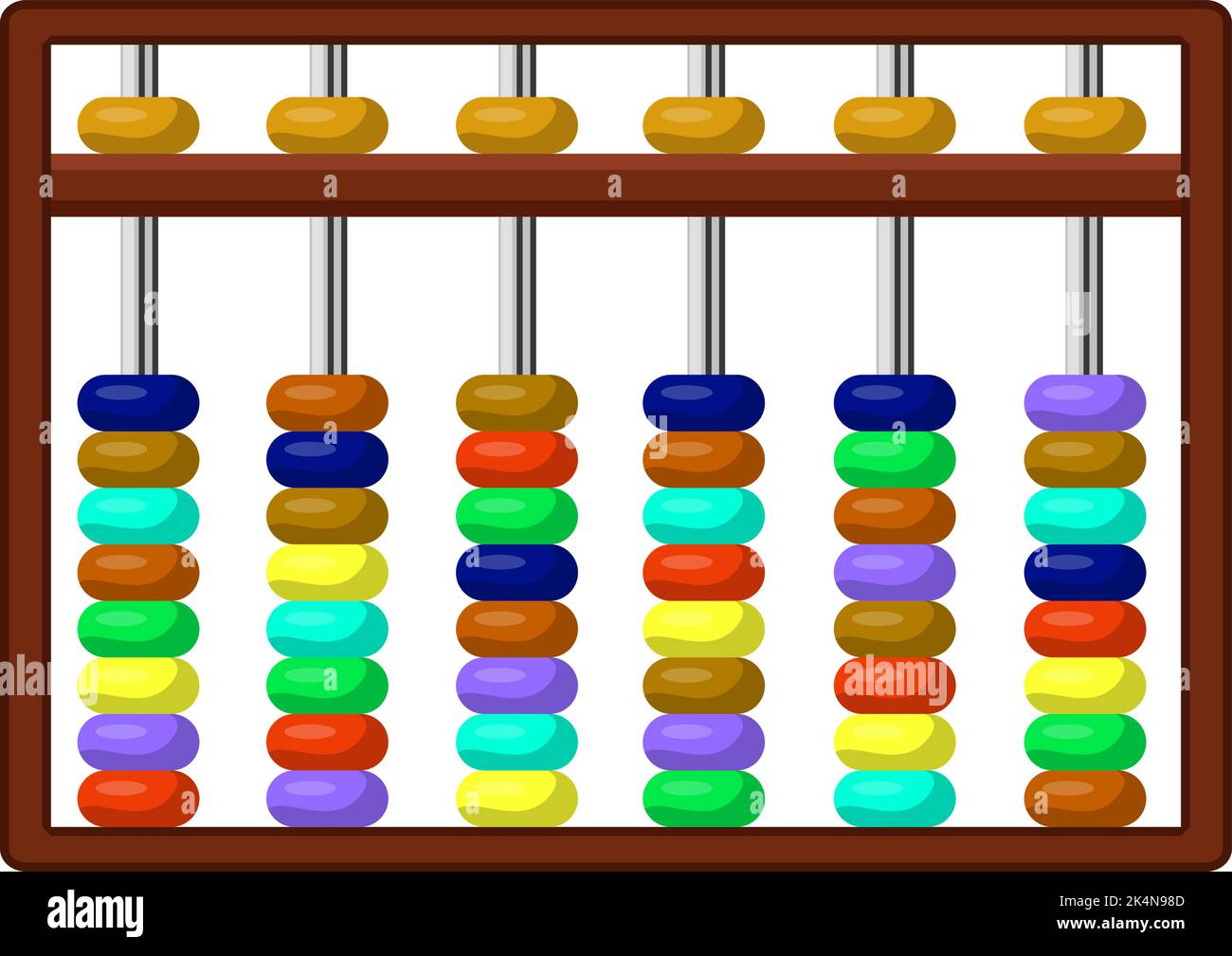 Colorful abacus, illustration, vector on a white background Stock ...