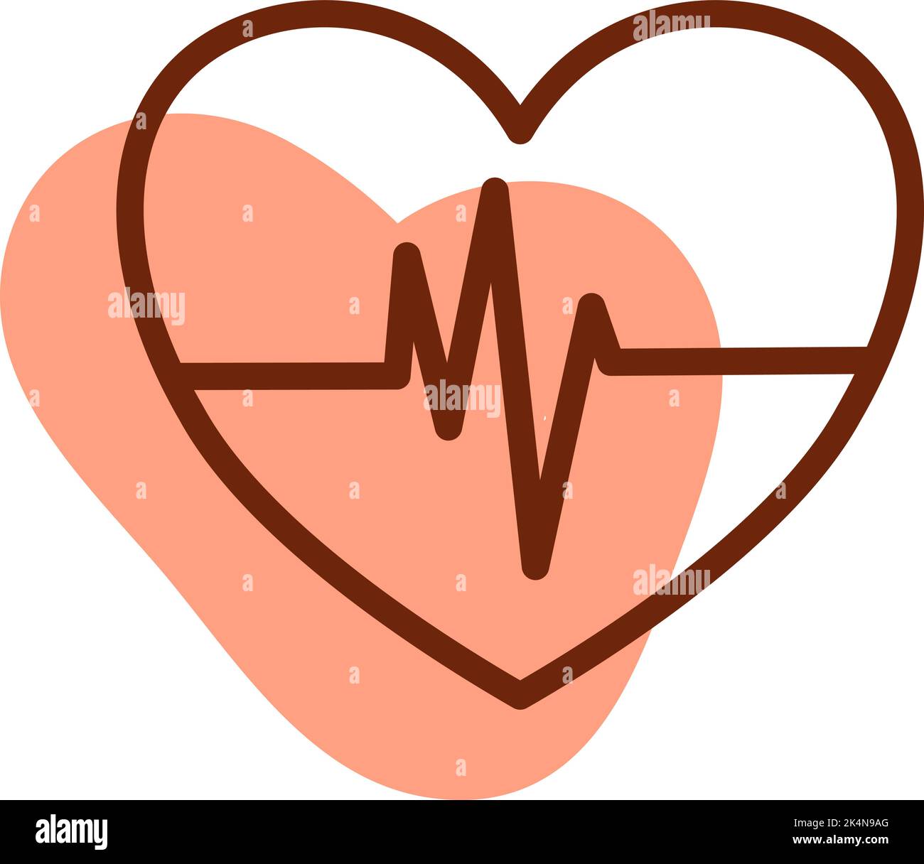 Healthy heartbeat, illustration, vector on a white background Stock ...