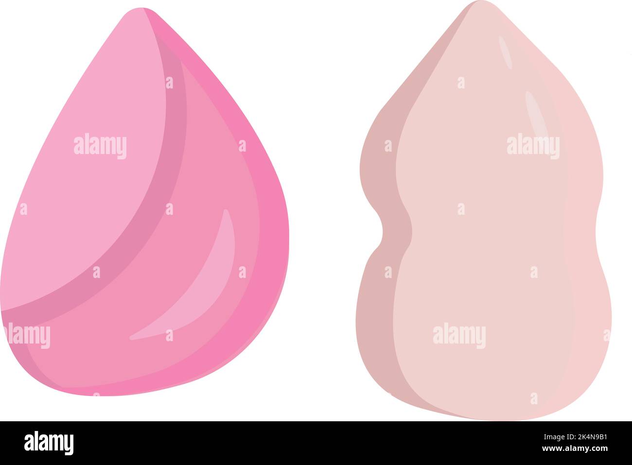 Makeup sponges, illustration, vector on a white background Stock Vector ...