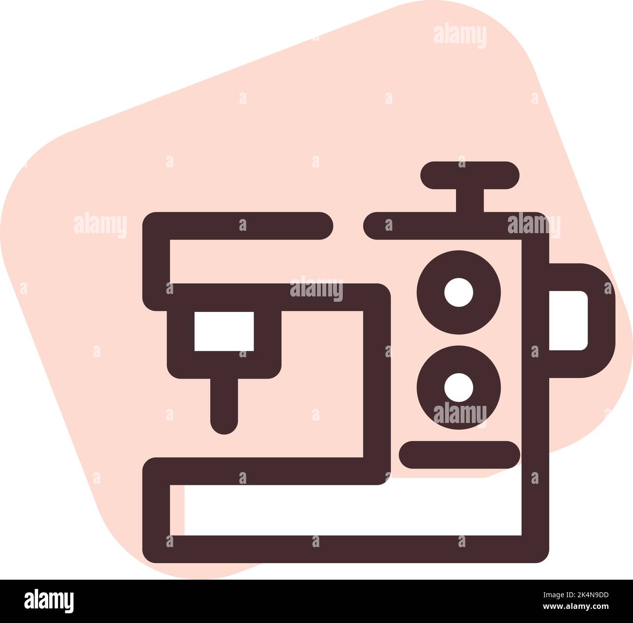 Textile sewing machine, illustration, vector on a white background ...