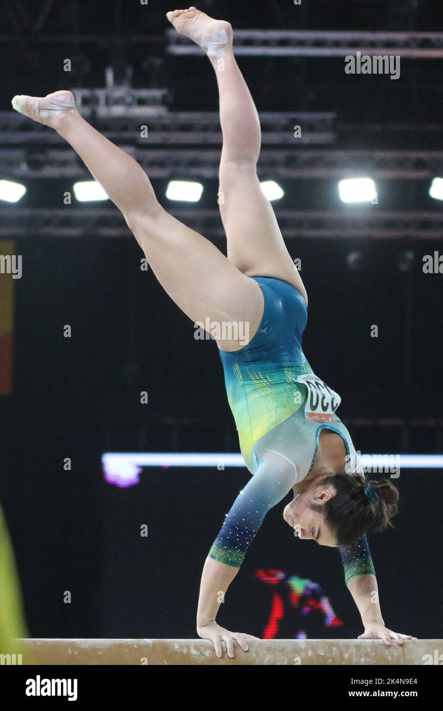 Georgia GODWIN of Australia wins silver in the Women's Balance Beam ...