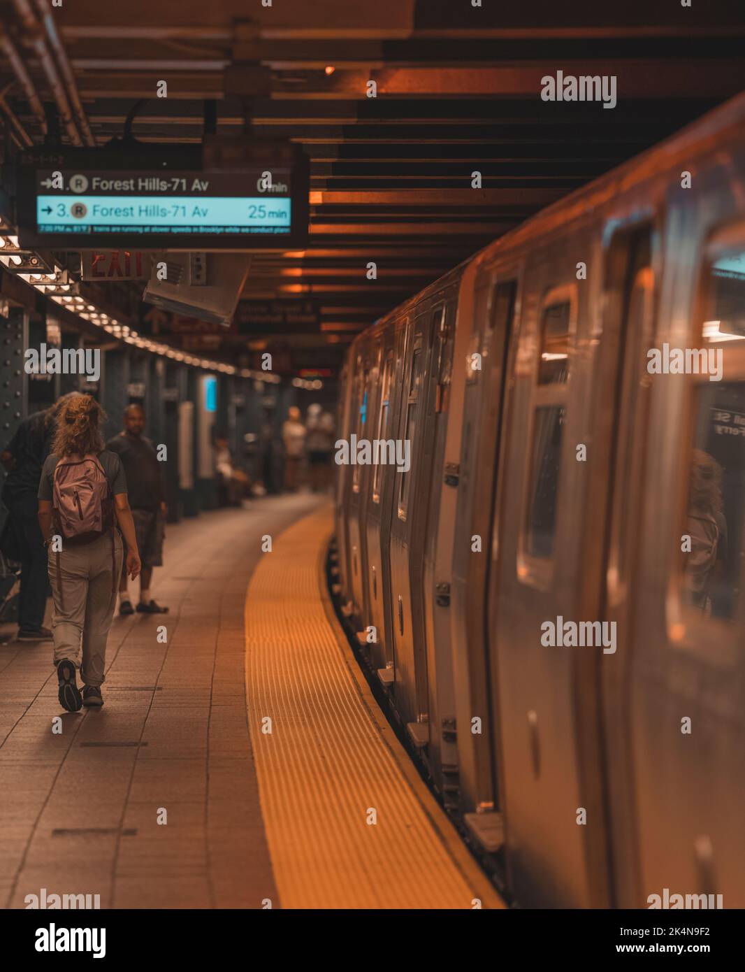 train in the subway Manhattan New York City Stock Photo - Alamy