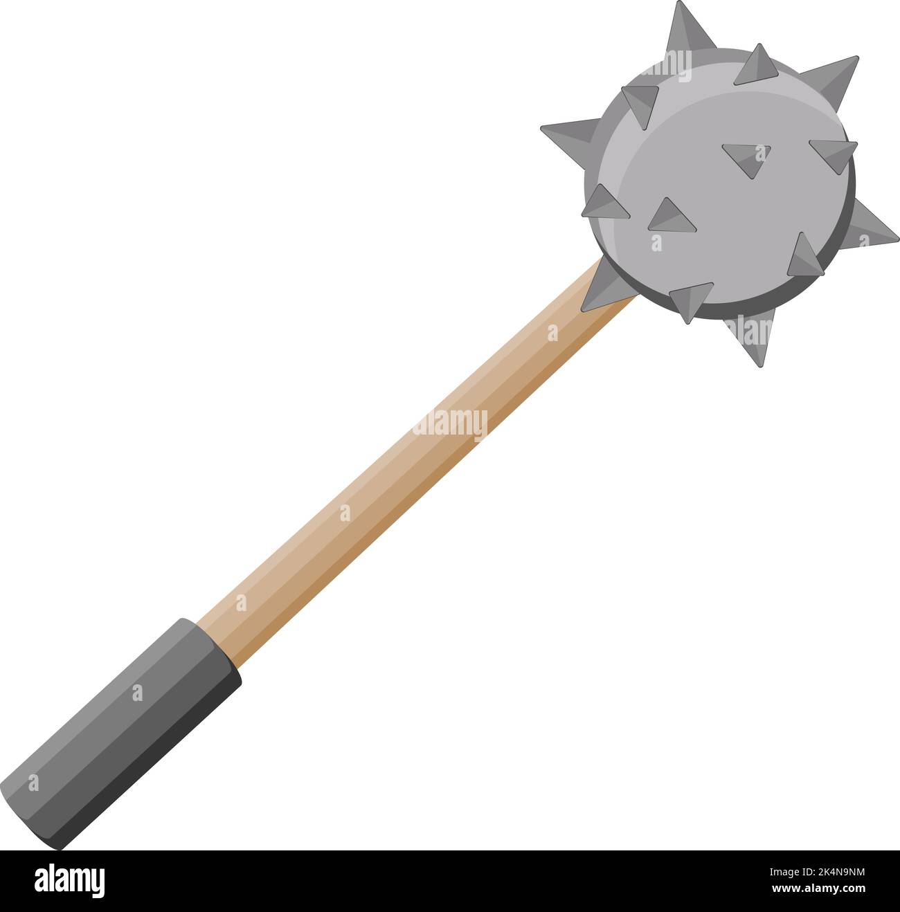 Viking mace, illustration, vector on a white background Stock Vector ...