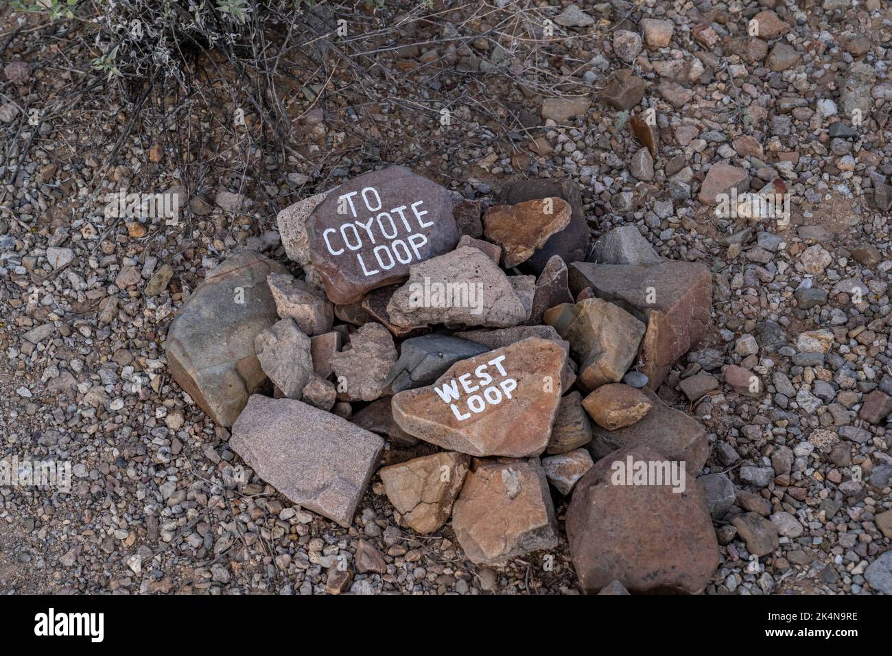 A description board for the trails in Tucson, Arizona Stock Photo - Alamy