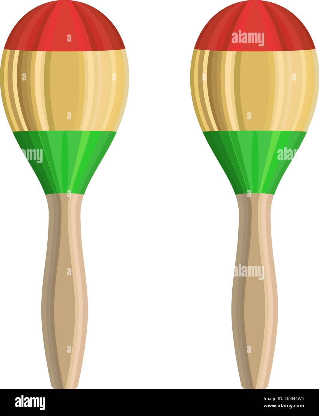 Cultural maracas, illustration, vector on a white background Stock ...