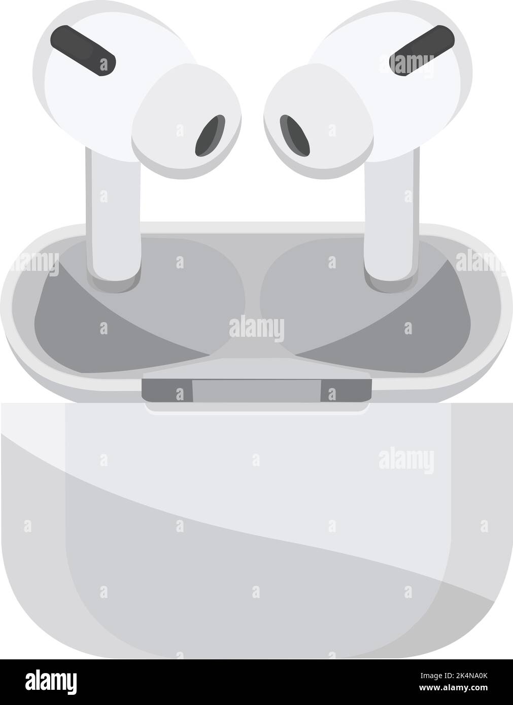 Portable air pods, illustration, vector on a white background Stock ...