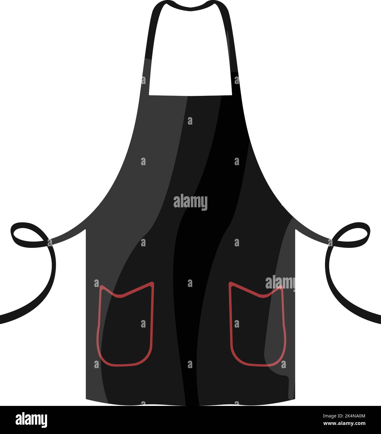 Black apron, illustration, vector on a white background Stock Vector ...
