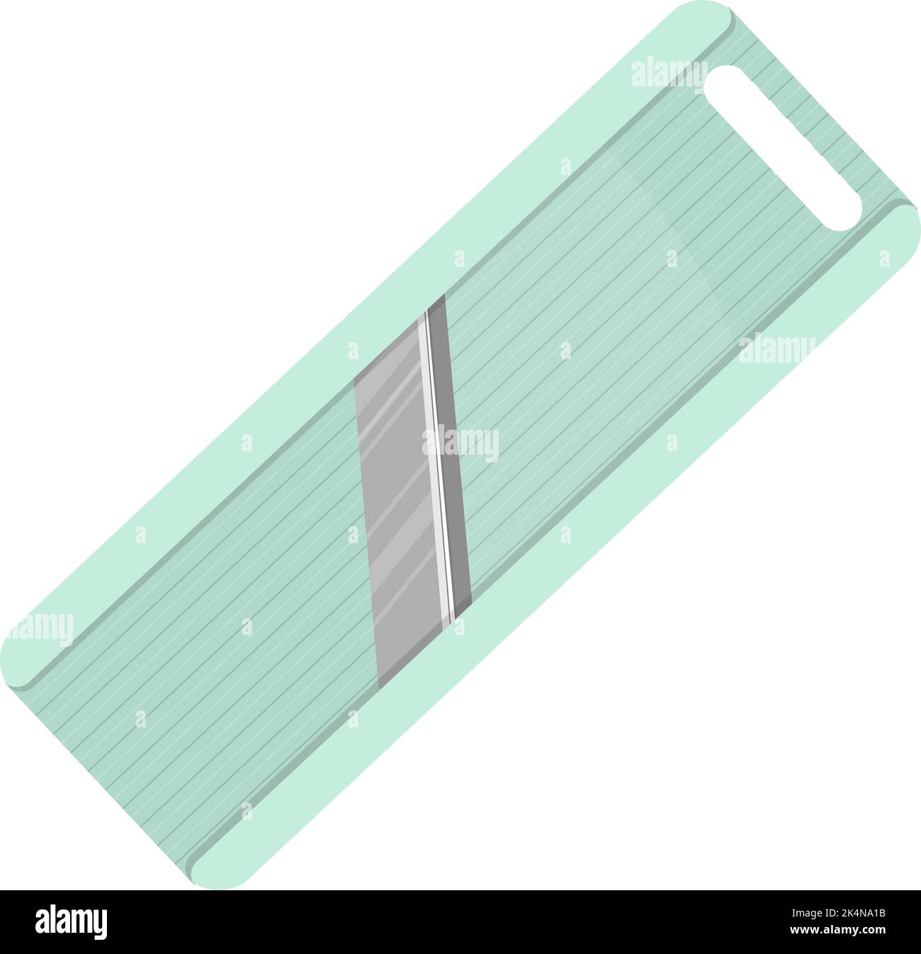 Blue mandoline slicer, illustration, vector on a white background Stock ...