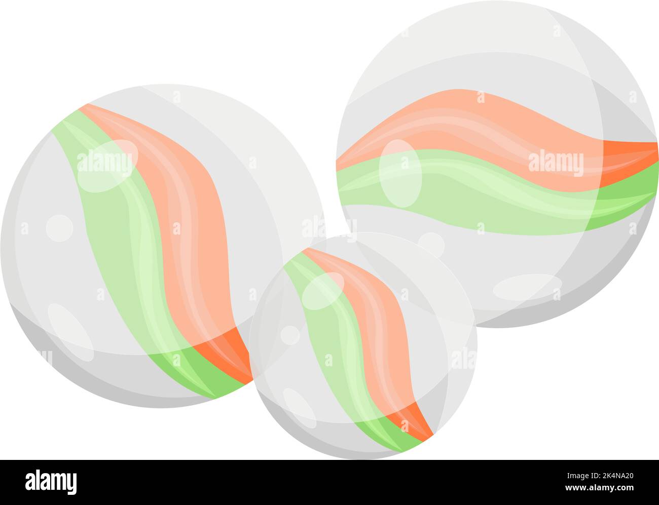 Marble balls, illustration, vector on a white background Stock Vector ...