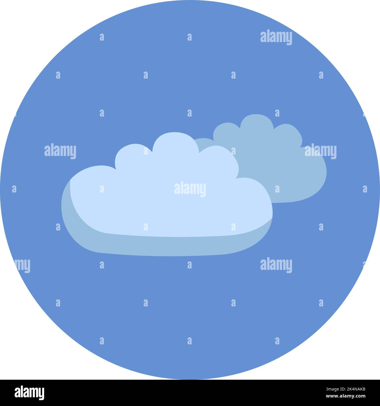 Two clouds, illustration, vector on a white background Stock Vector ...