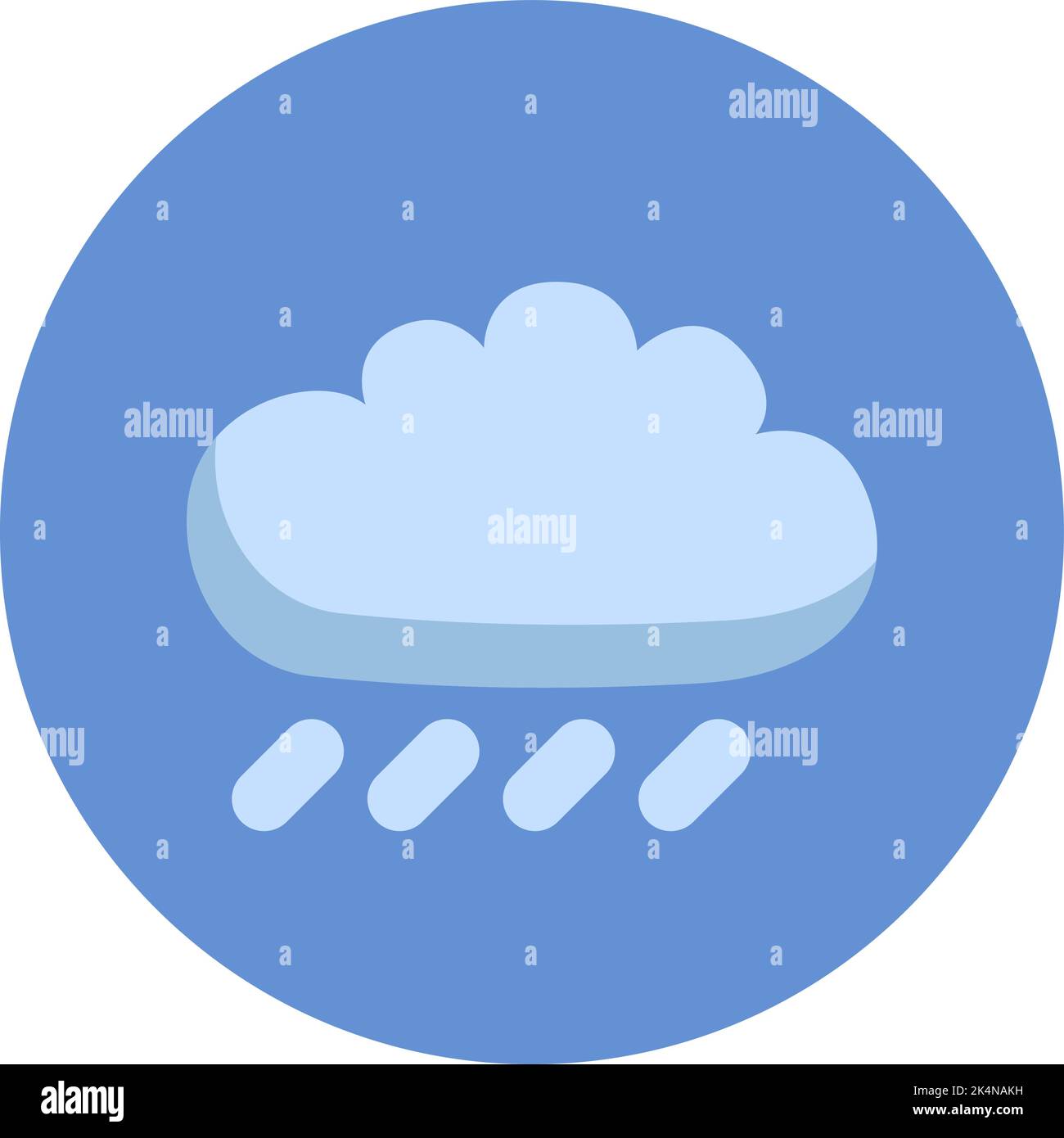 One rainy cloud, illustration, vector on a white background Stock ...
