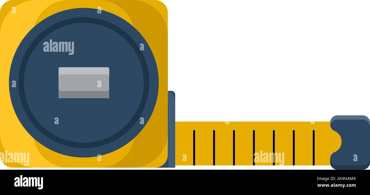 Measuring working tape, illustration, vector on a white background ...