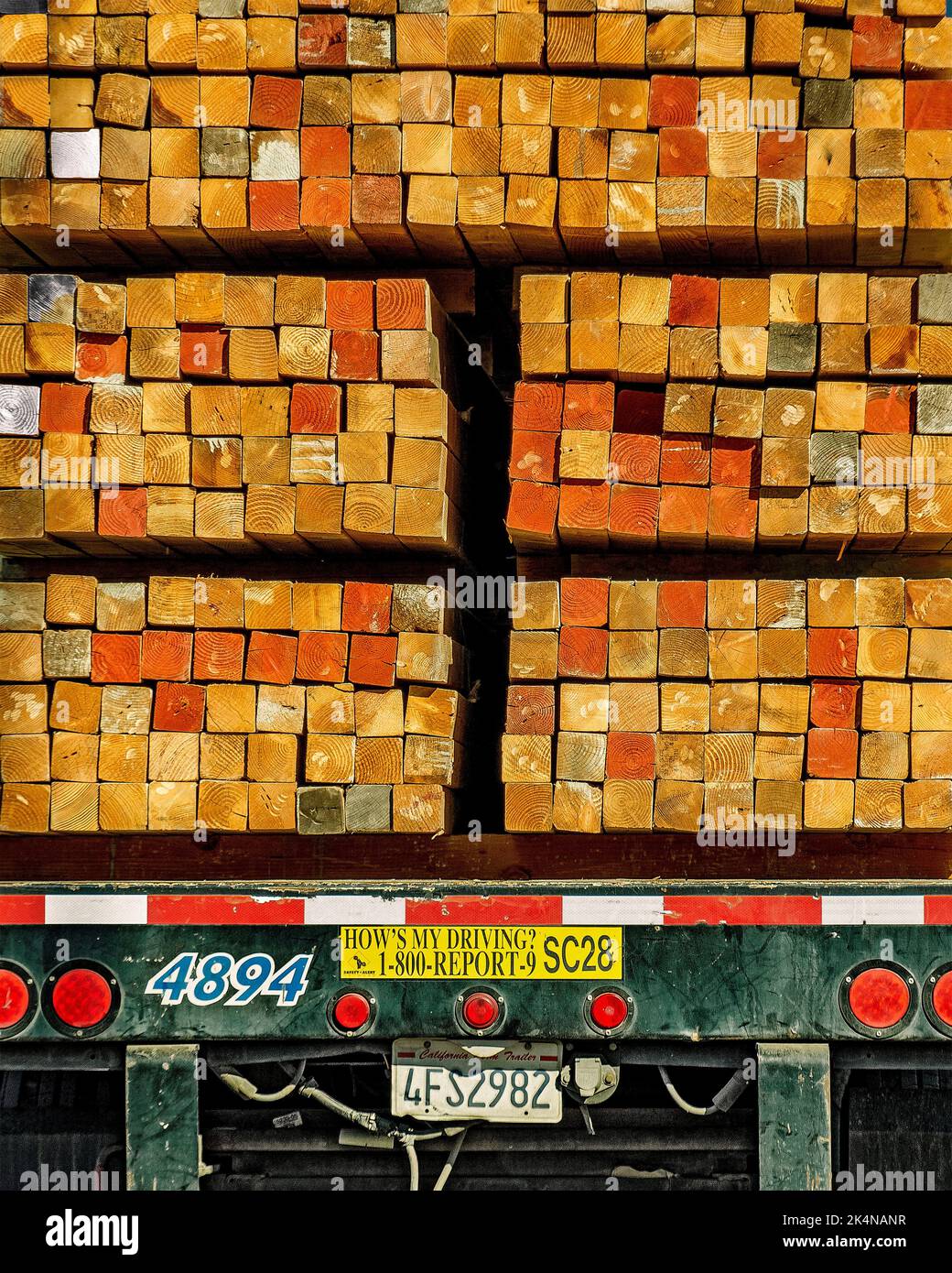 The tailgate of long haul trucks Stock Photo - Alamy