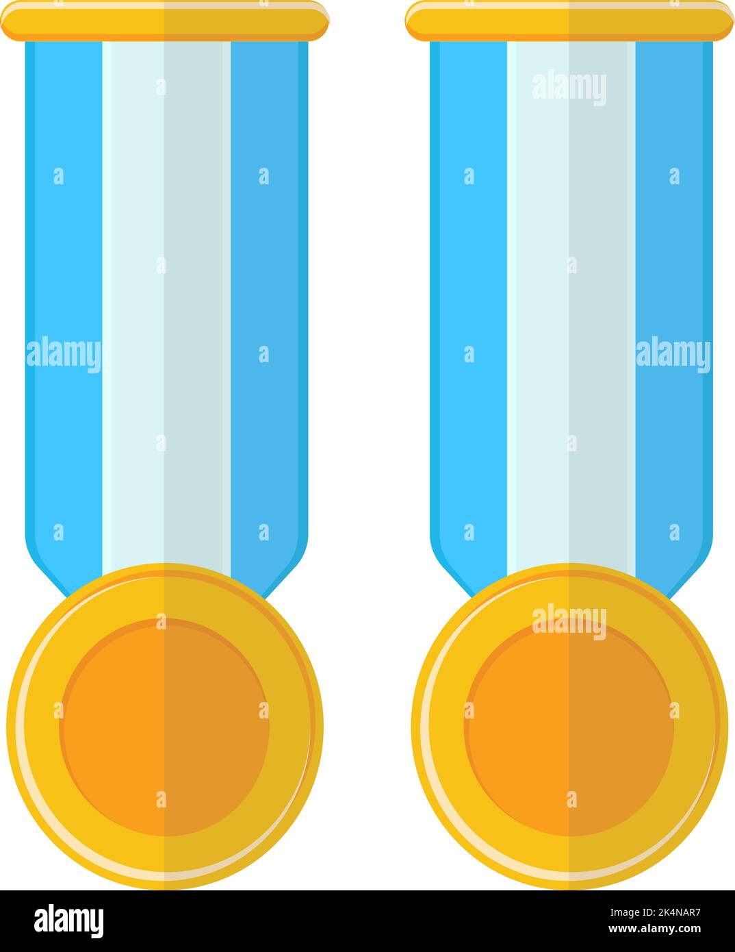Golden medals, illustration, vector on a white background Stock Vector ...