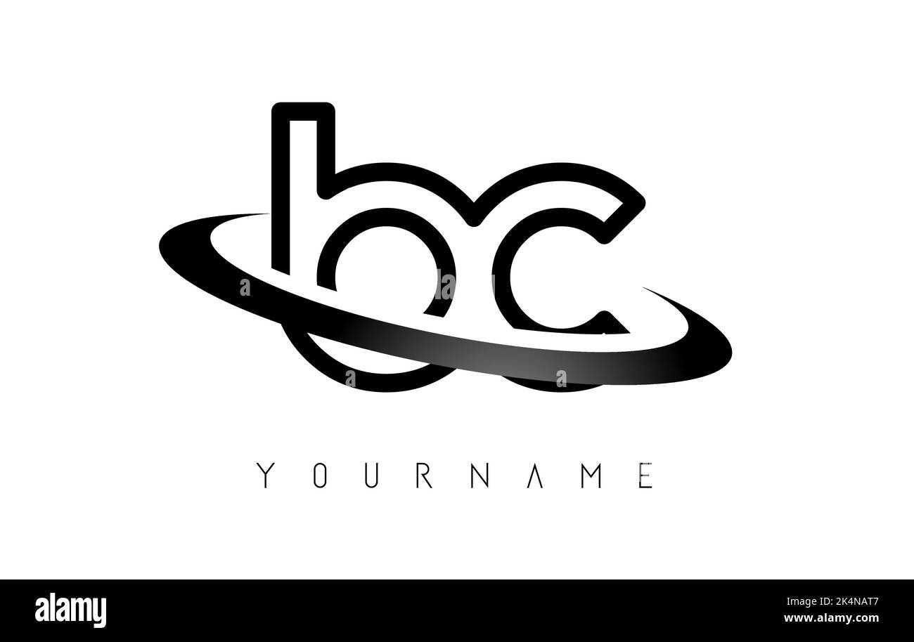 Outline letters ba b a logo with a minimalist design and swoosh ...