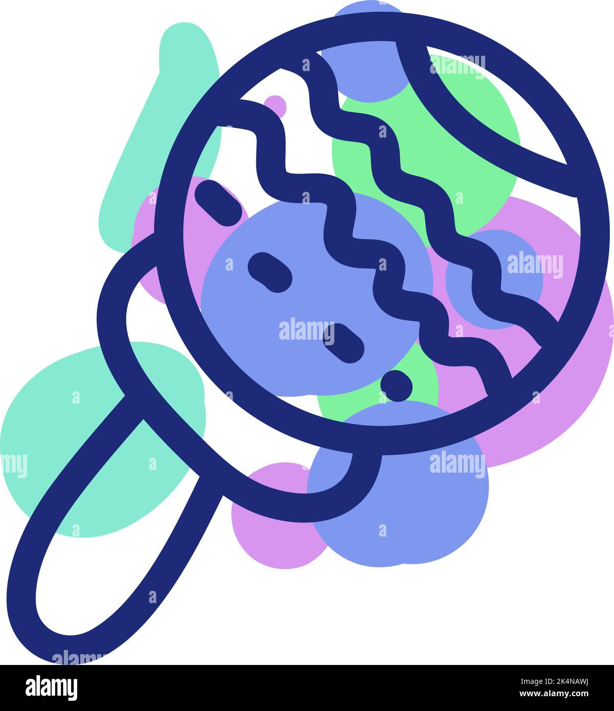 Colorful rattle, illustration, vector on a white background Stock ...