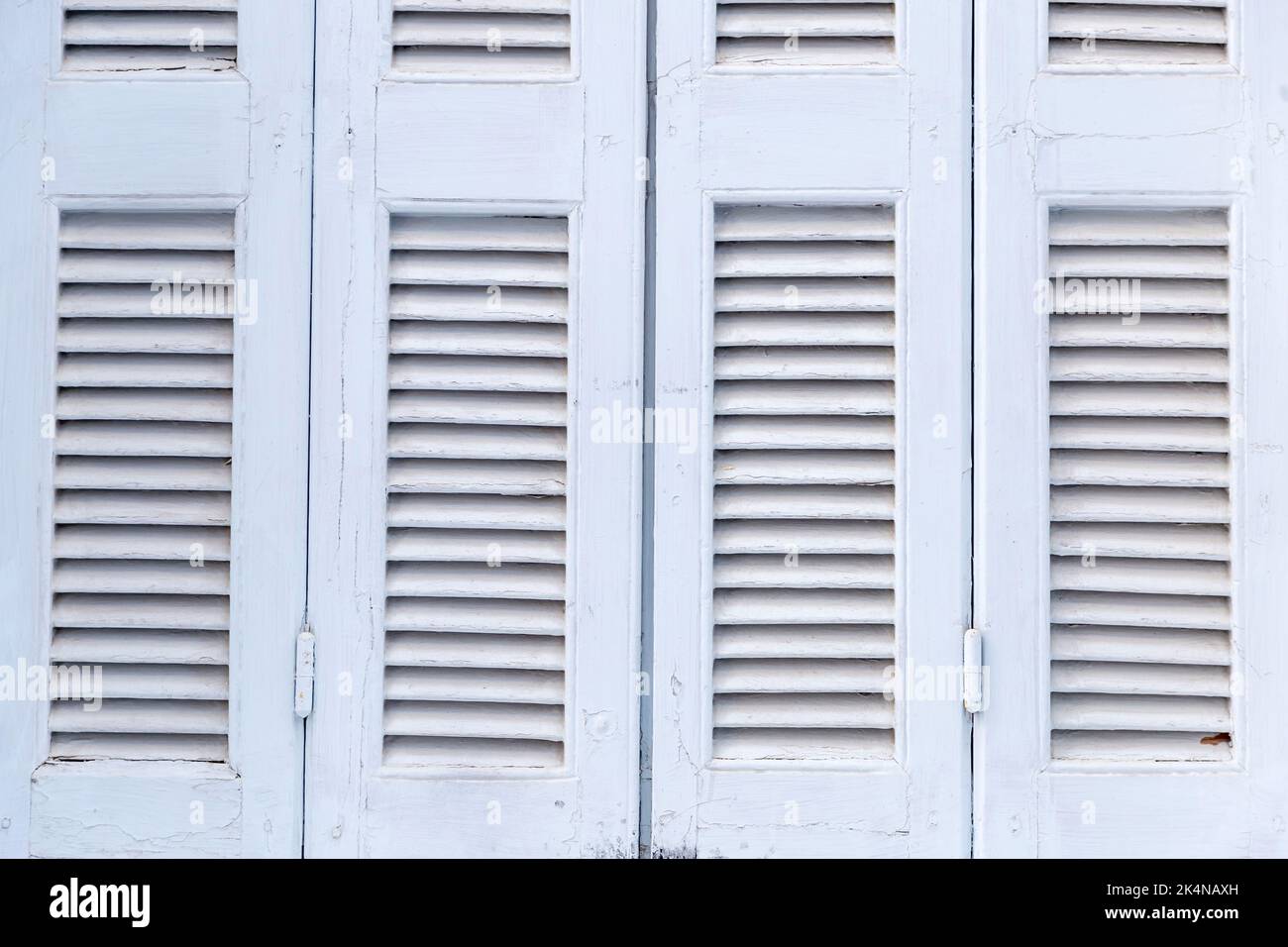 Window closed shutters background, texture. Traditional Greek island ...
