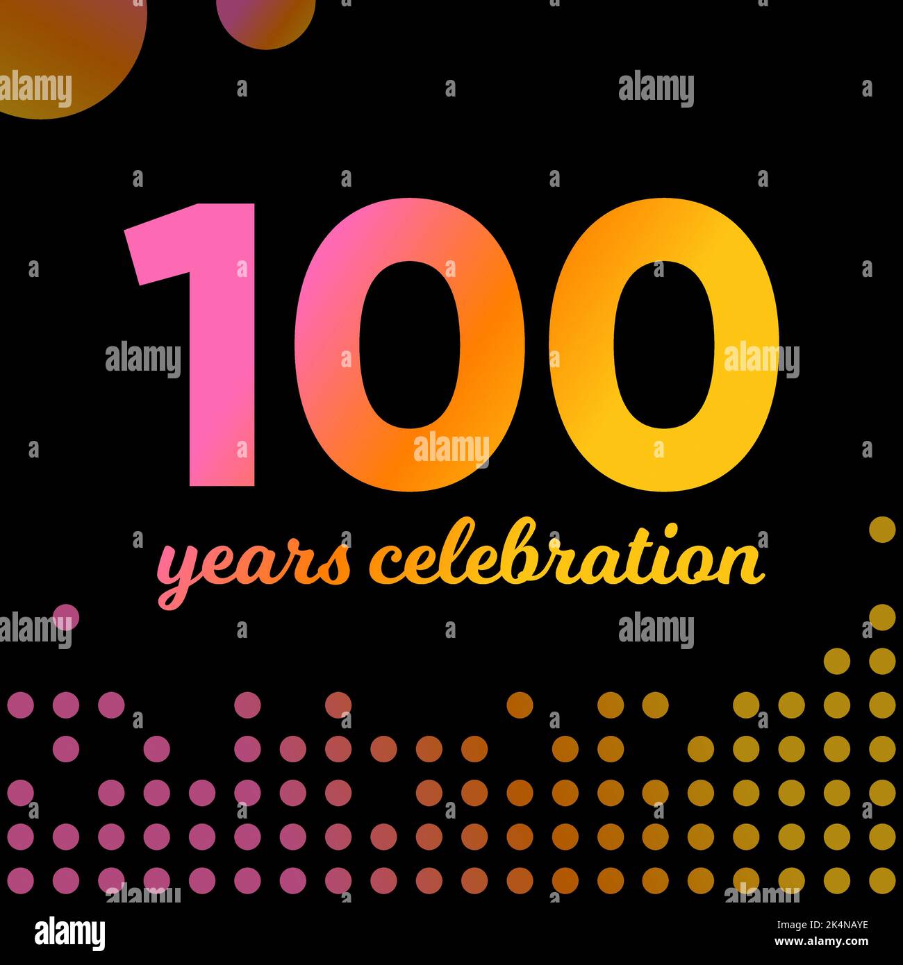 100 years celebration banner. Greeting card. One hundred anniversary ...