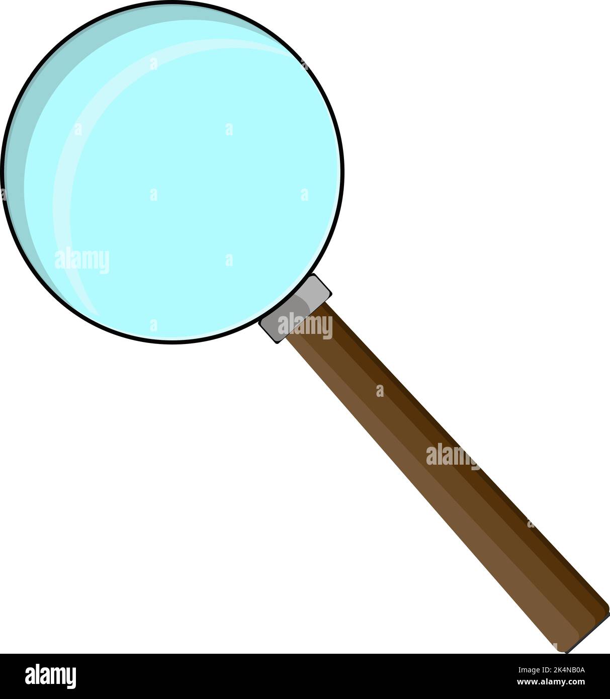 Enlarging glass, illustration, vector on a white background Stock ...