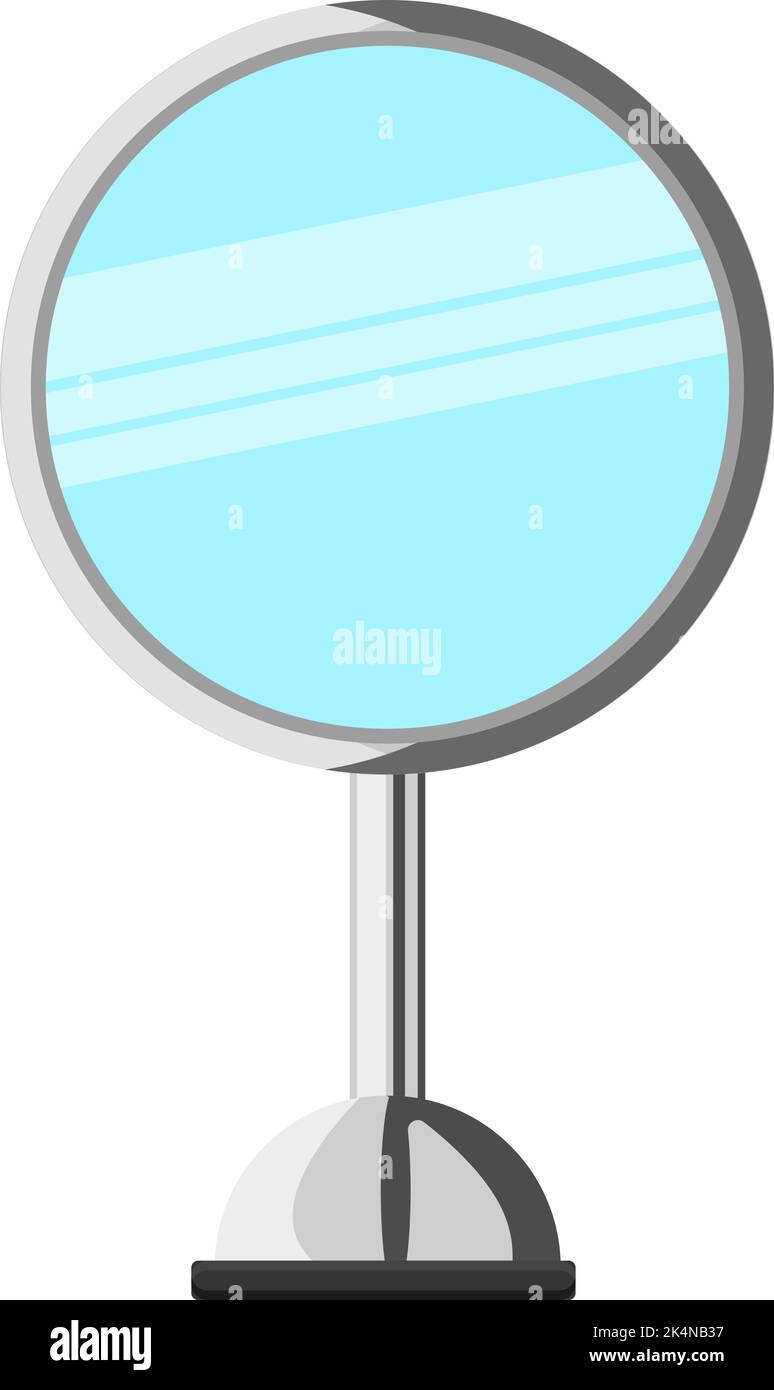 Table mirror, illustration, vector on a white background Stock Vector ...