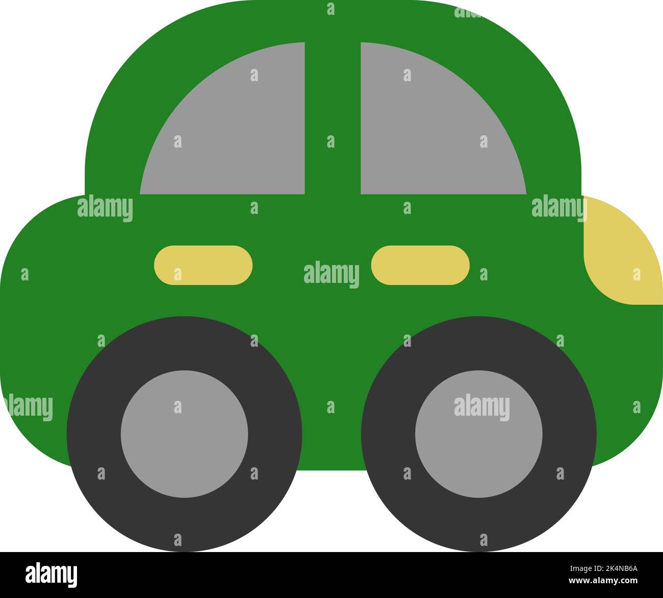 Green transport car, illustration, vector on a white background Stock ...