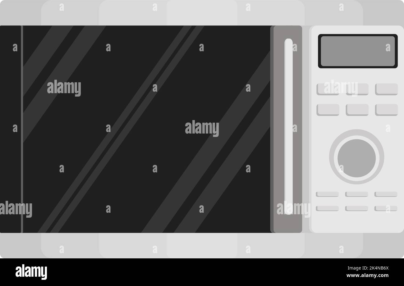 White digital microwave, illustration, vector on a white background ...