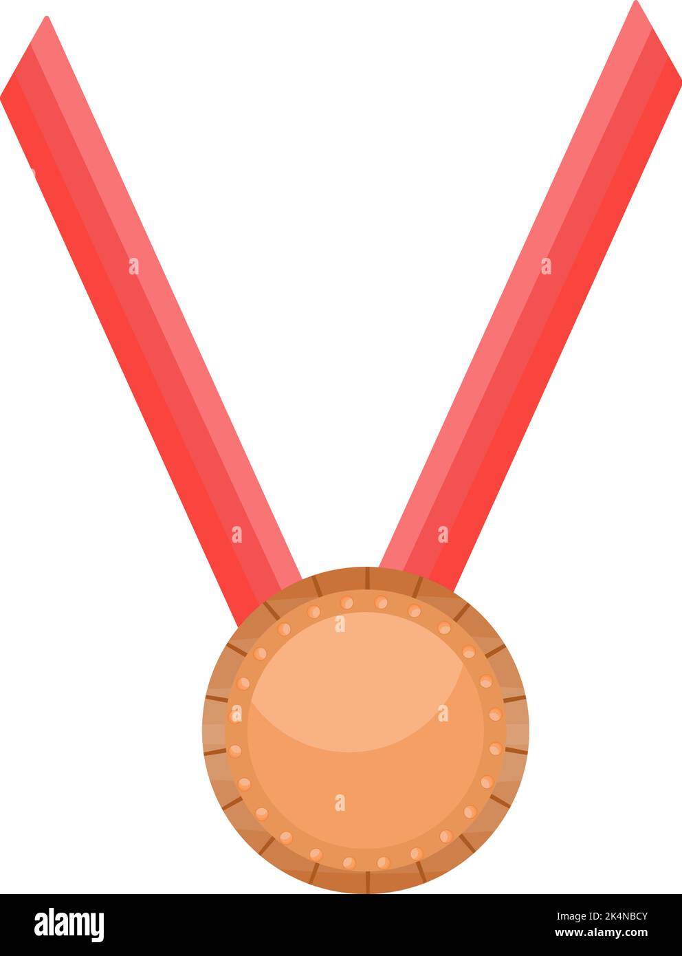 Bronze medal, illustration, vector on a white background Stock Vector ...