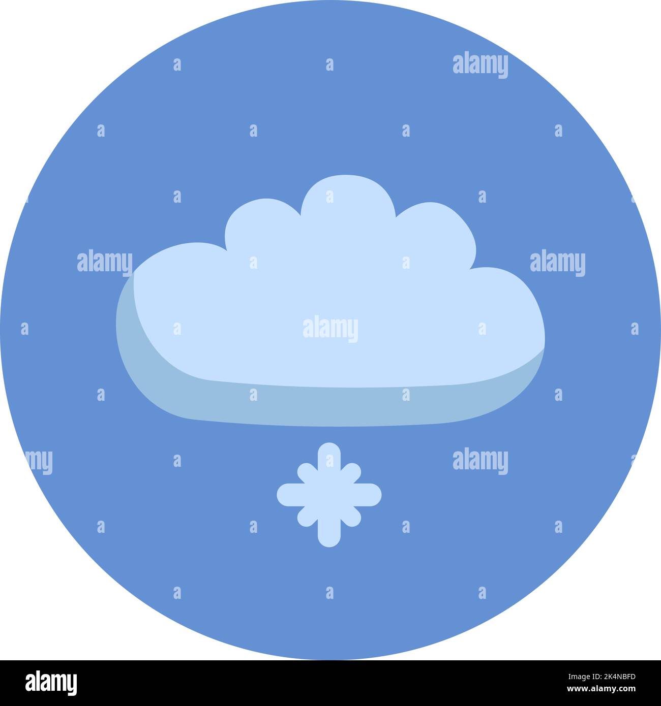 Snow cloud, illustration, vector on a white background Stock Vector ...