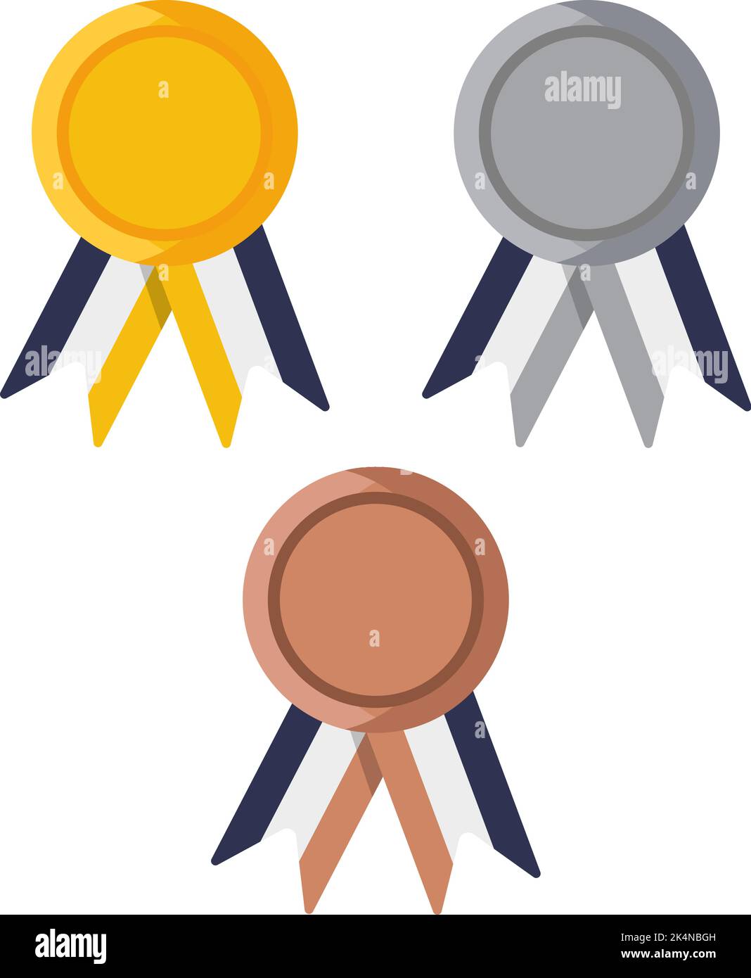 Competition medals, illustration, vector on a white background Stock ...
