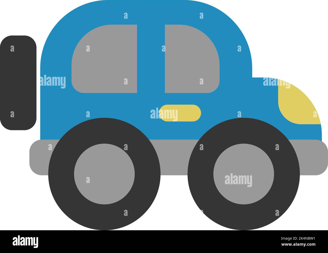 Off road blue transport car, illustration, vector on a white background ...