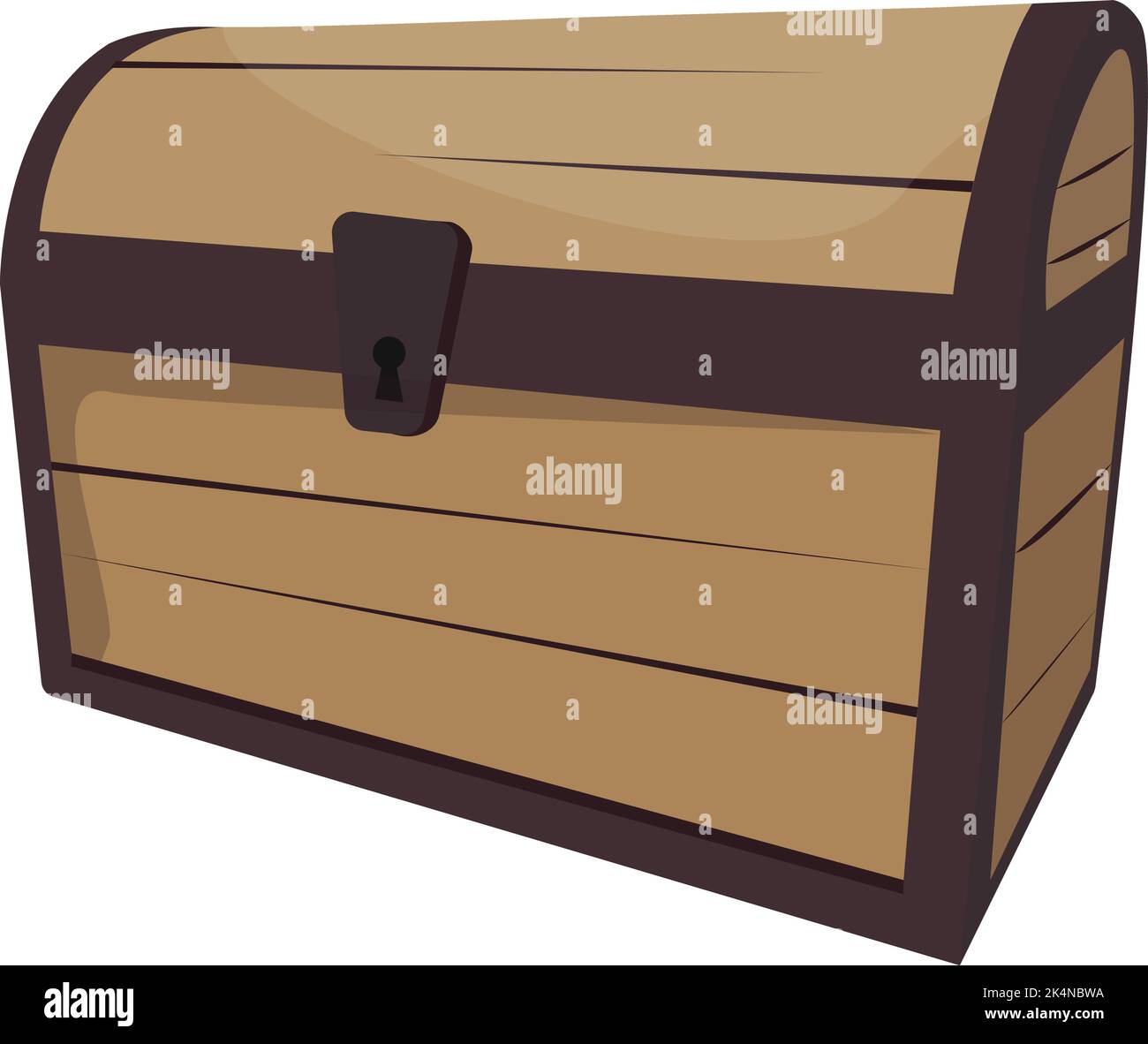 Sea treasure chest, illustration, vector on a white background Stock ...