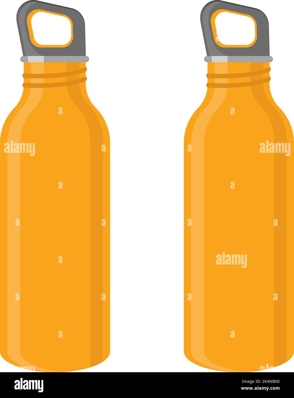 Orange water bottle, illustration, vector on a white background Stock ...