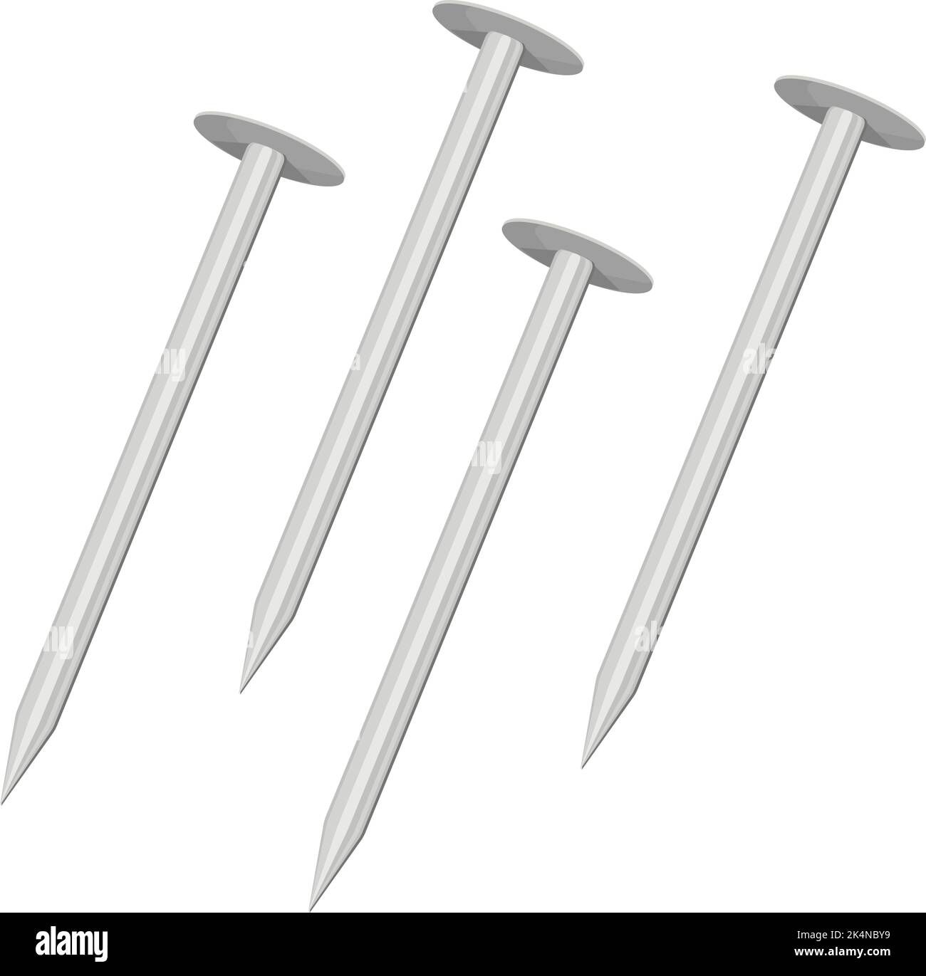 Sharp nails, illustration, vector on a white background Stock Vector ...