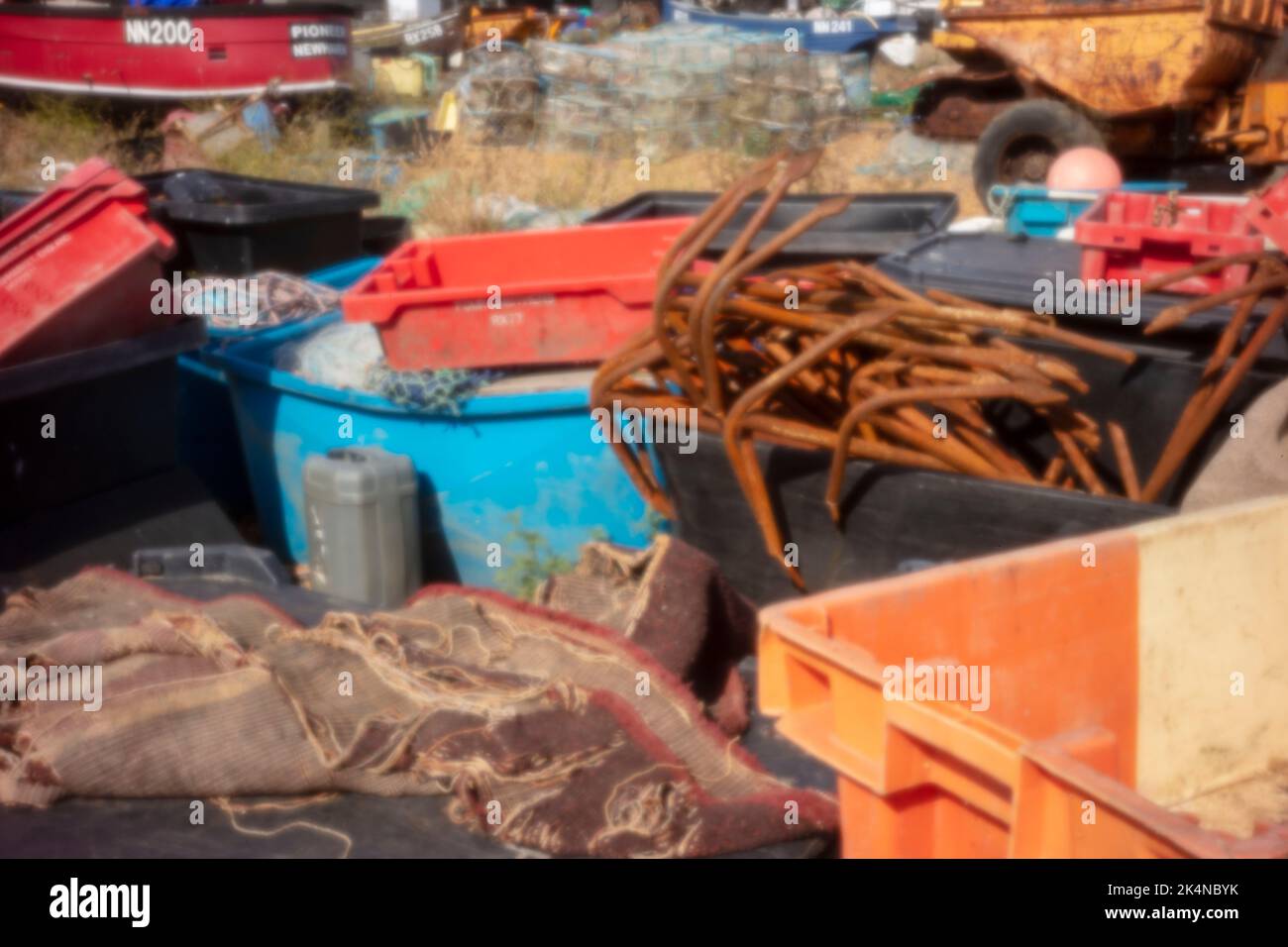 View across Hastings fishing beach towards East Hill. Age-defying ...
