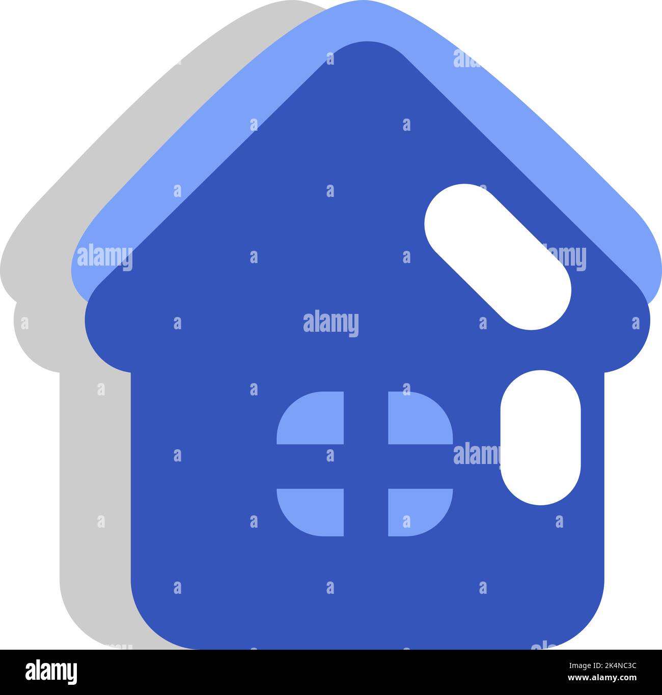 Blue winter house, illustration, vector on a white background Stock ...