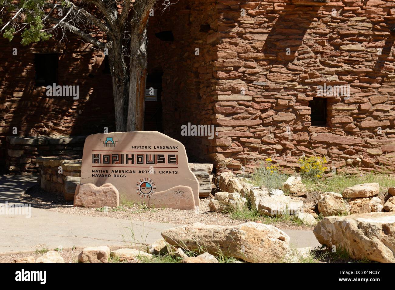 Hopi Style building with native crafts at the Grand Canyon in Arizona ...