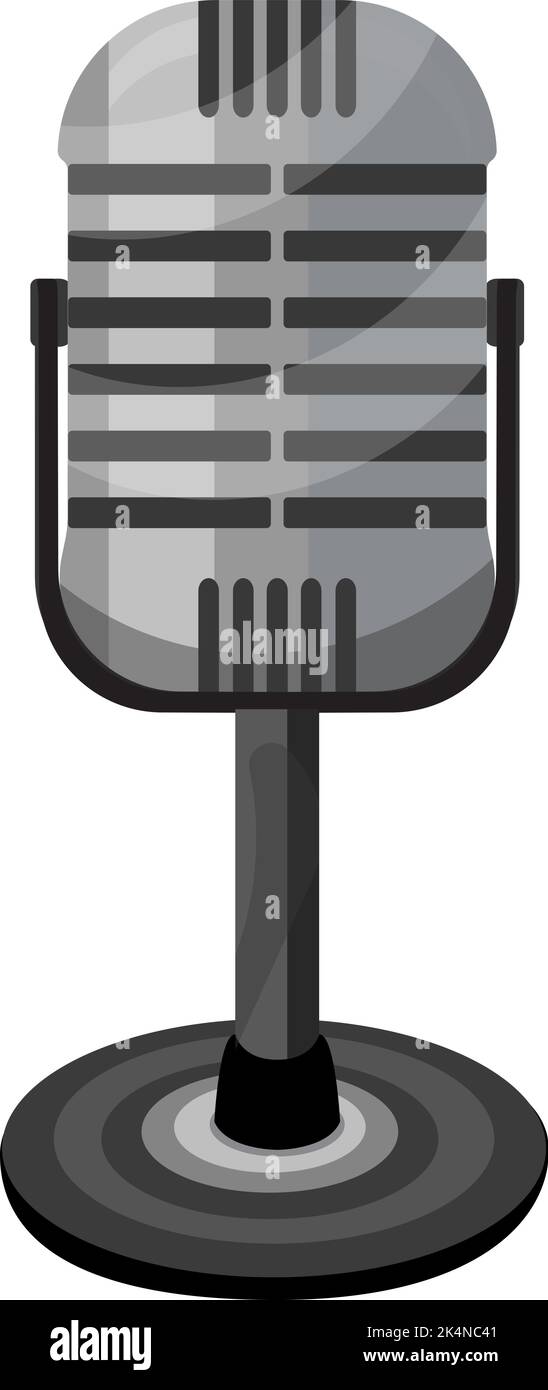 Table mic, illustration, vector on a white background Stock Vector ...