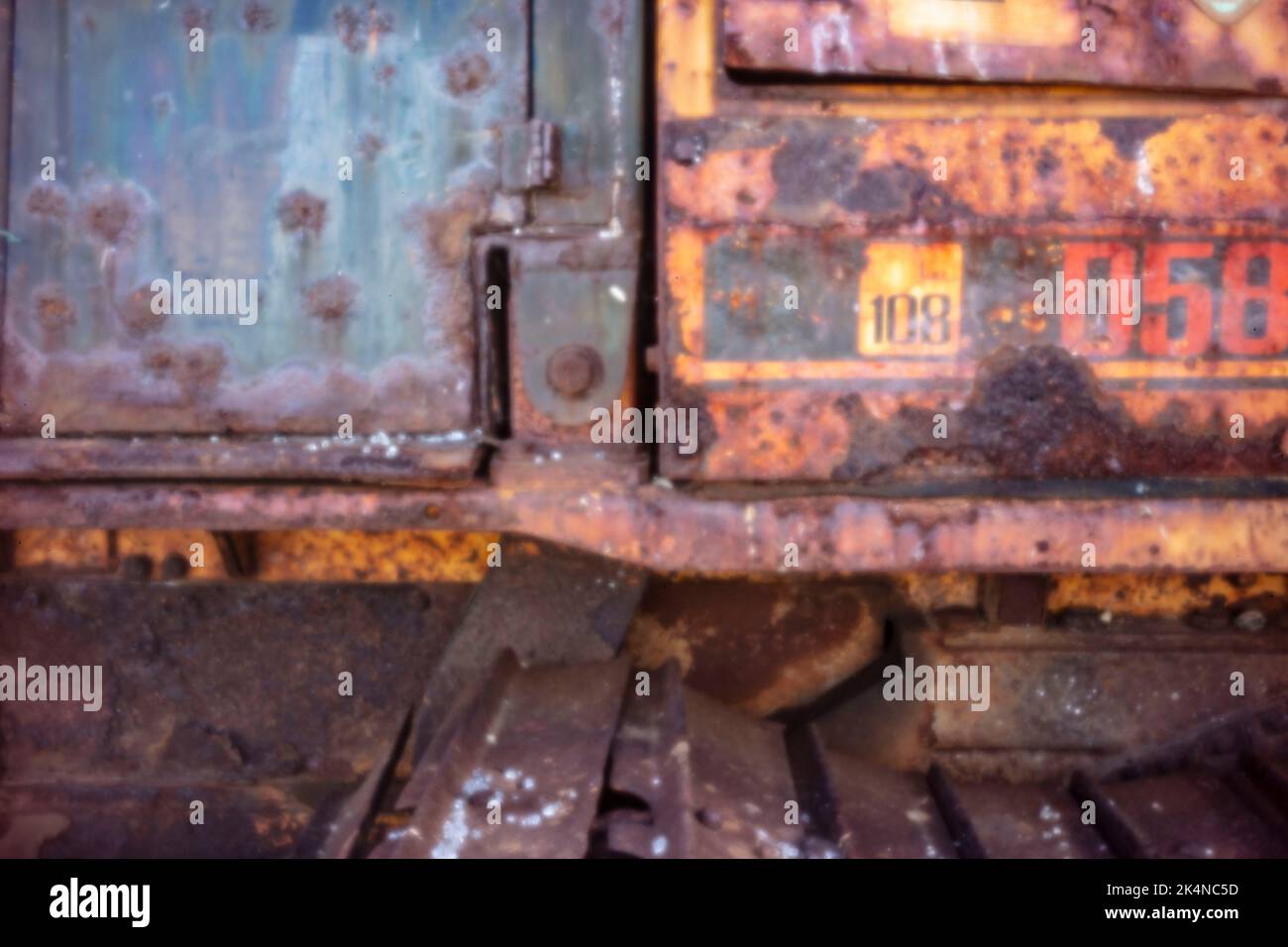 Found semi-abstract close-up still life of rusting metal. Age-defying ...