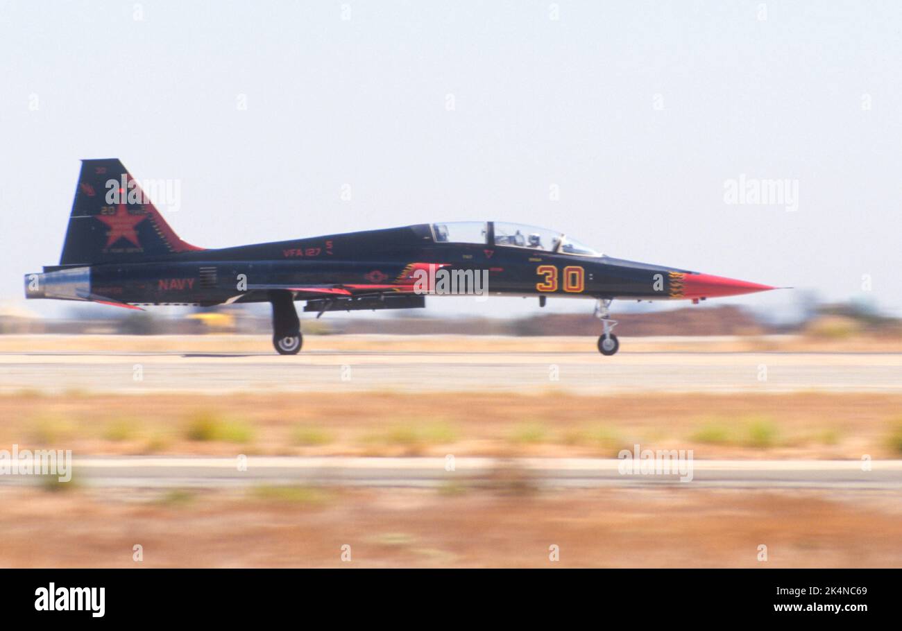 U S Navy T-38 from VFA-127 lands at NAS Miramar in San Diego ...