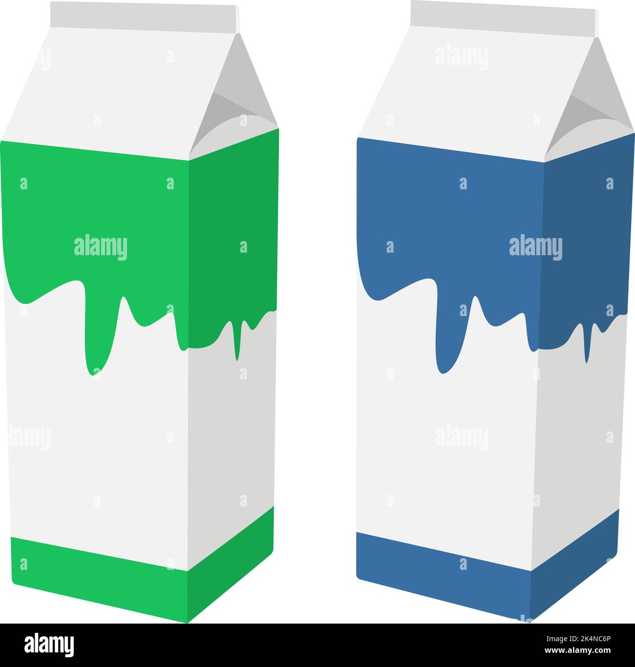 Milk in cartons, illustration, vector on a white background Stock ...