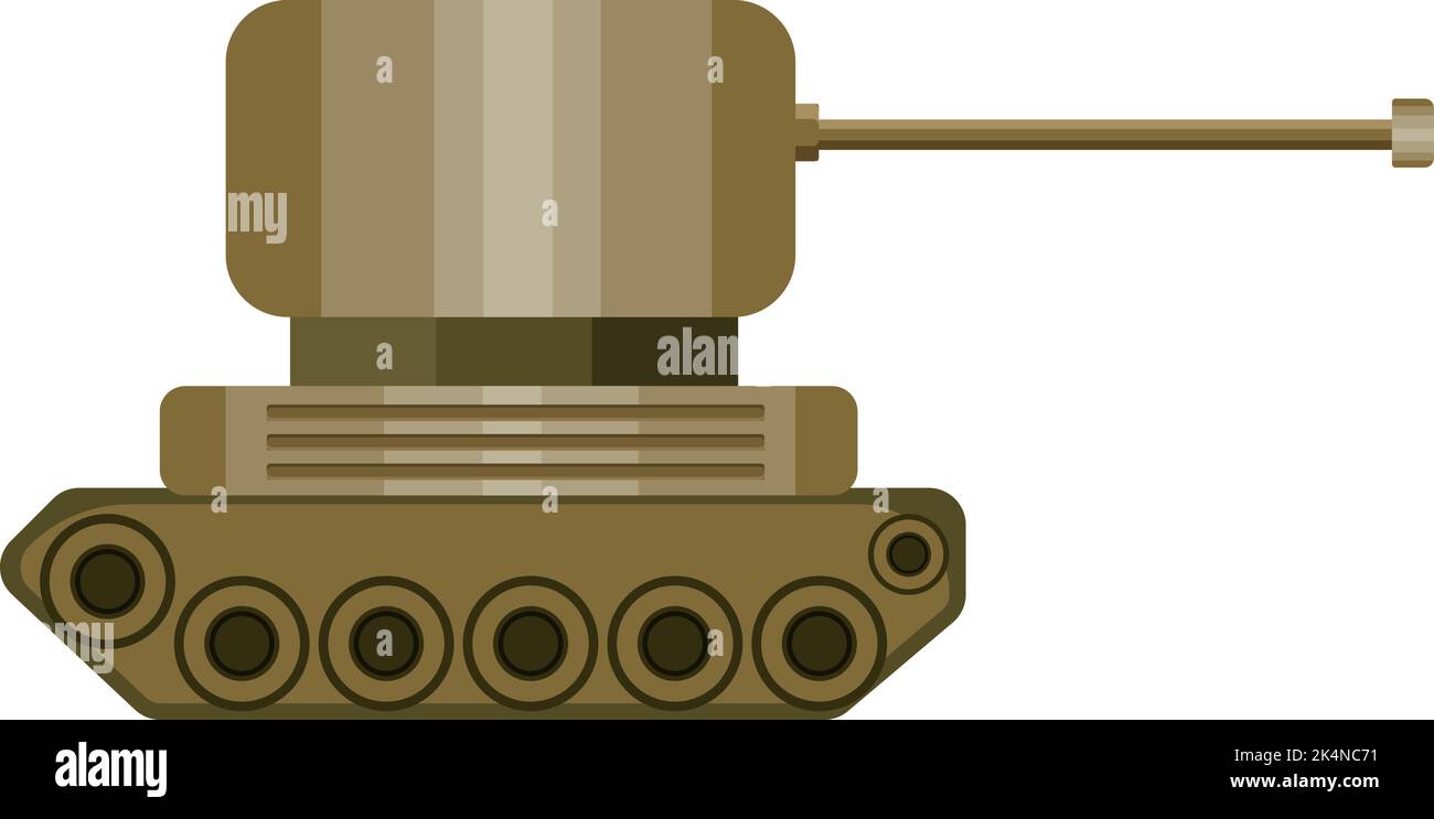 Military tank, illustration, vector on a white background Stock Vector ...