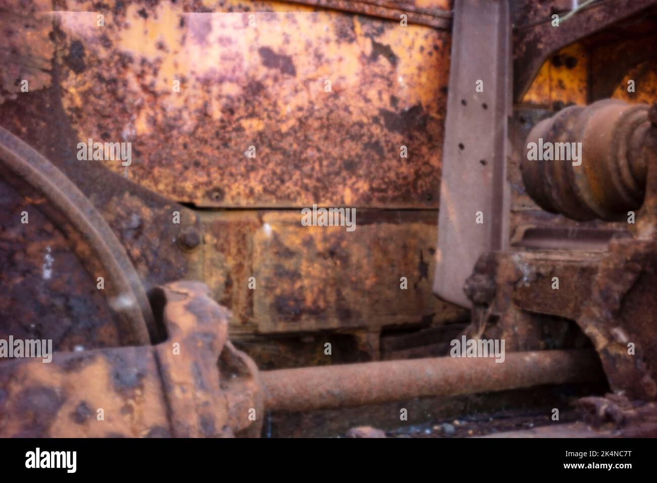 Found semi-abstract close-up still life of rusting metal. Age-defying ...