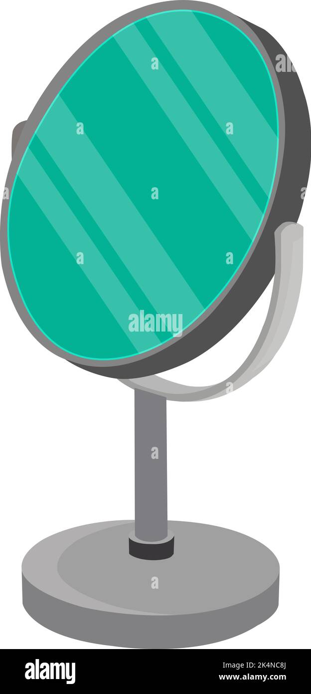 Small table mirror, illustration, vector on a white background Stock ...