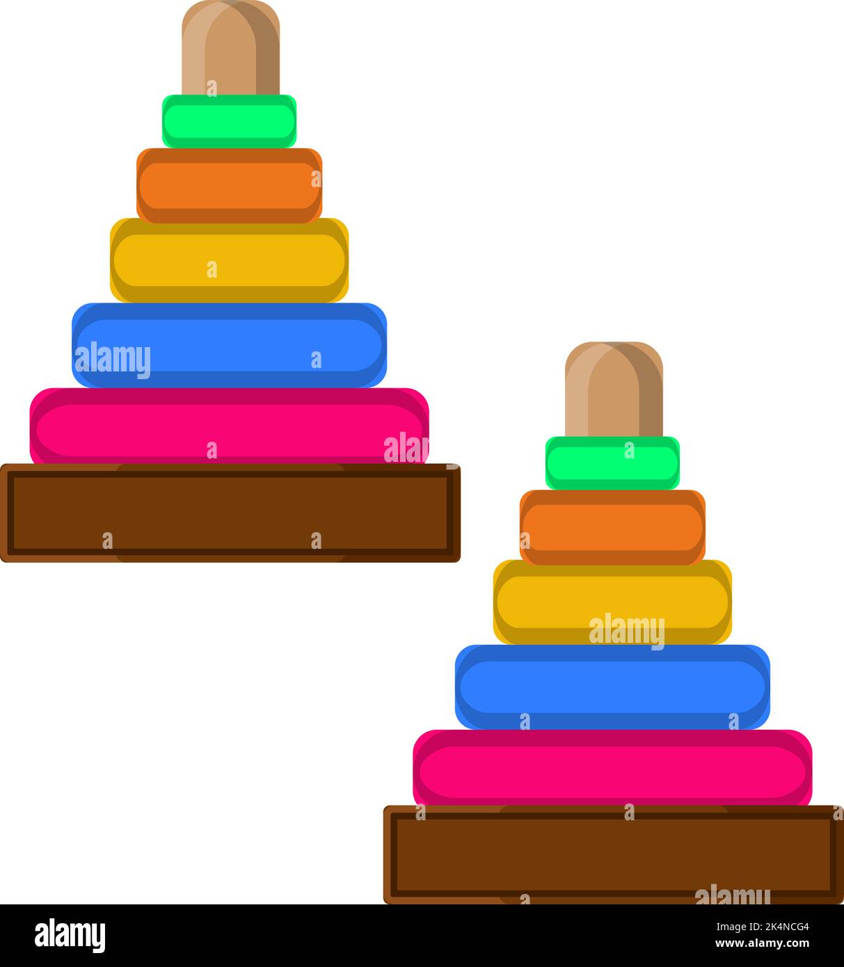 Colorful pyramids toys, illustration, vector on a white background Stock Vector Image & Art - Alamy