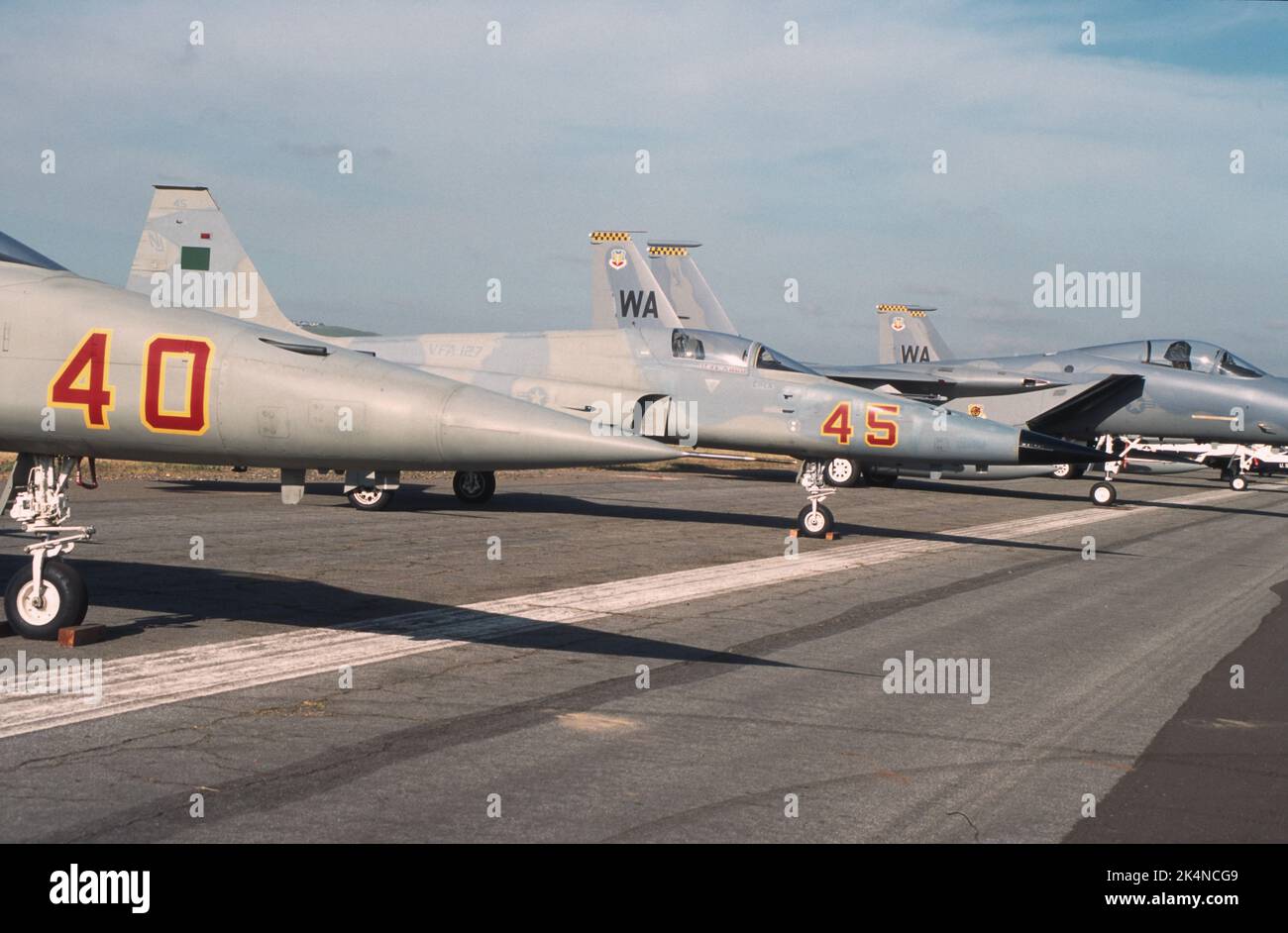 Northup F-5 from VGA-127 displayed on the tarmac at an airshow Stock ...