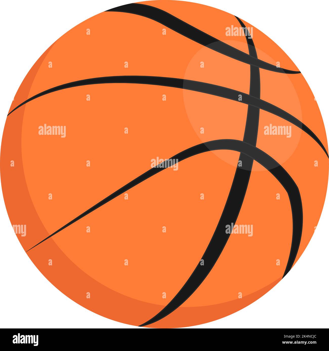 Simple basketball ball, illustration, vector on a white background ...