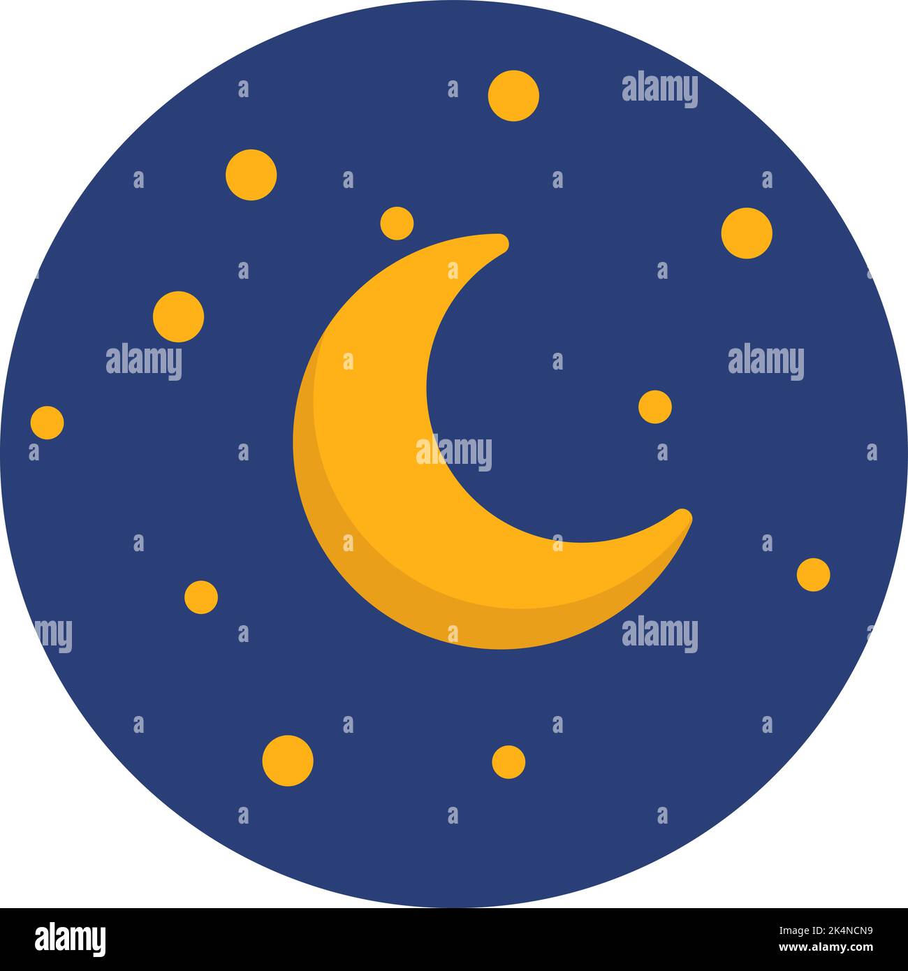 Young moon, illustration, vector on a white background Stock Vector ...